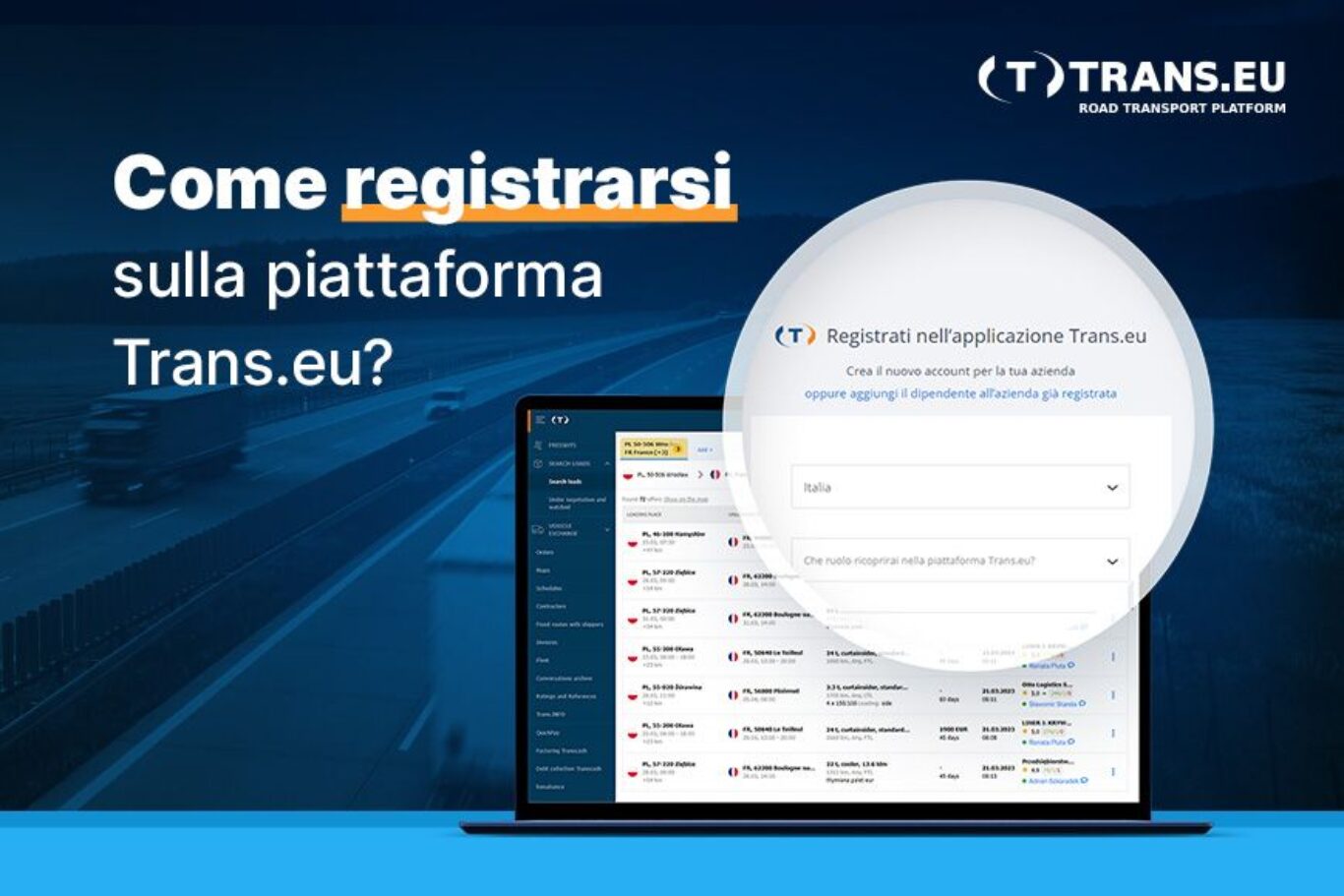 Come registrarsi sulla Piattaforma Trans.eu e autorizzare il proprio account? - Trans For Carriers